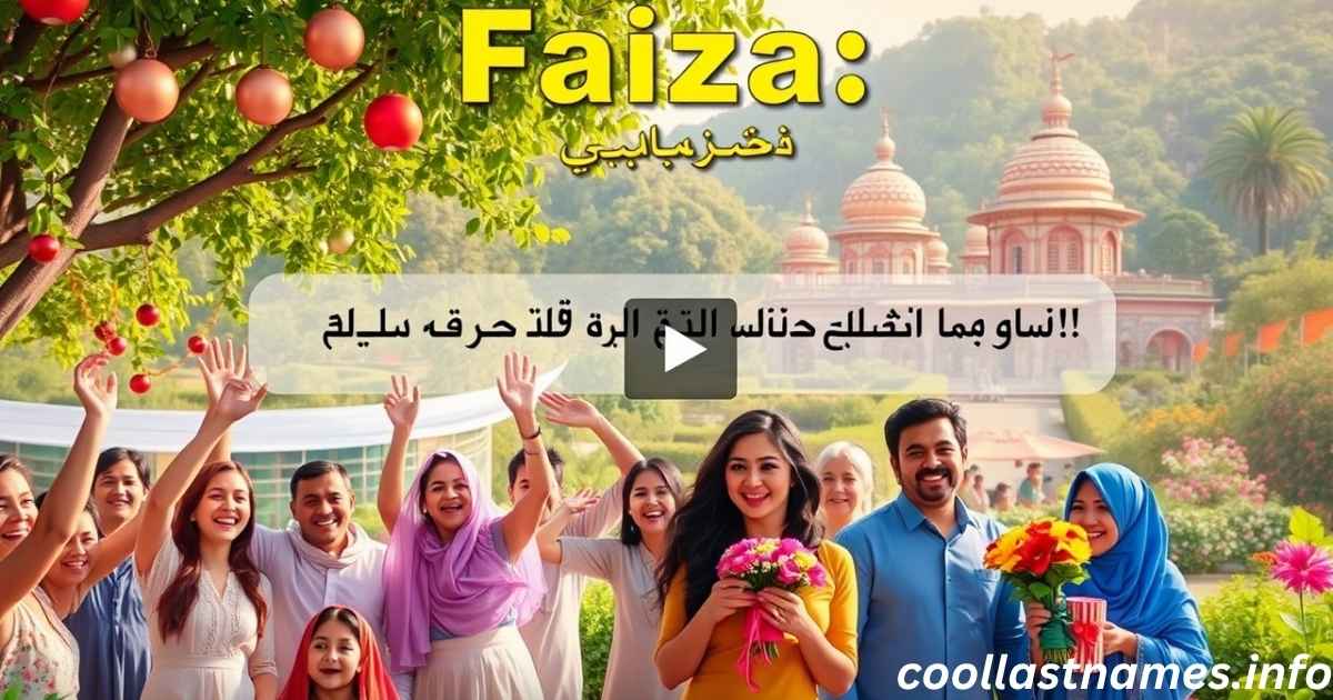 Faiza meaning in Arabic, origin and popularity