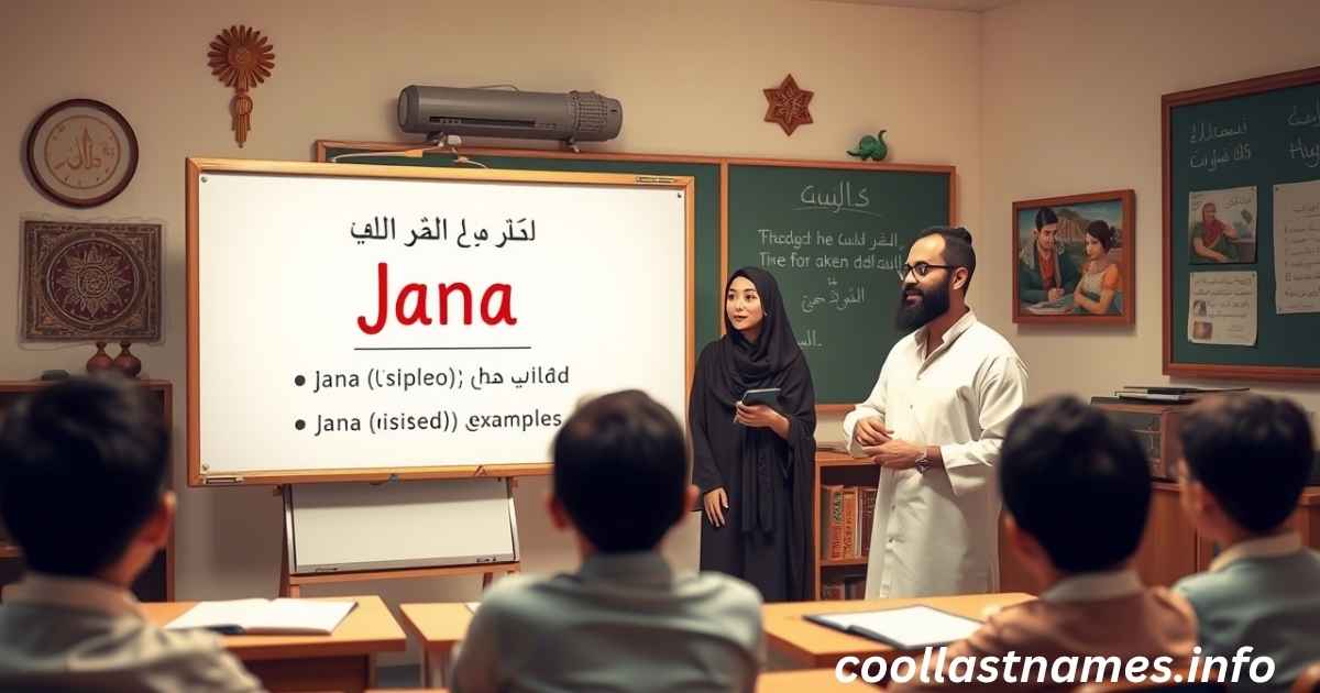 Jana meaning in Arabic, origin and popularity