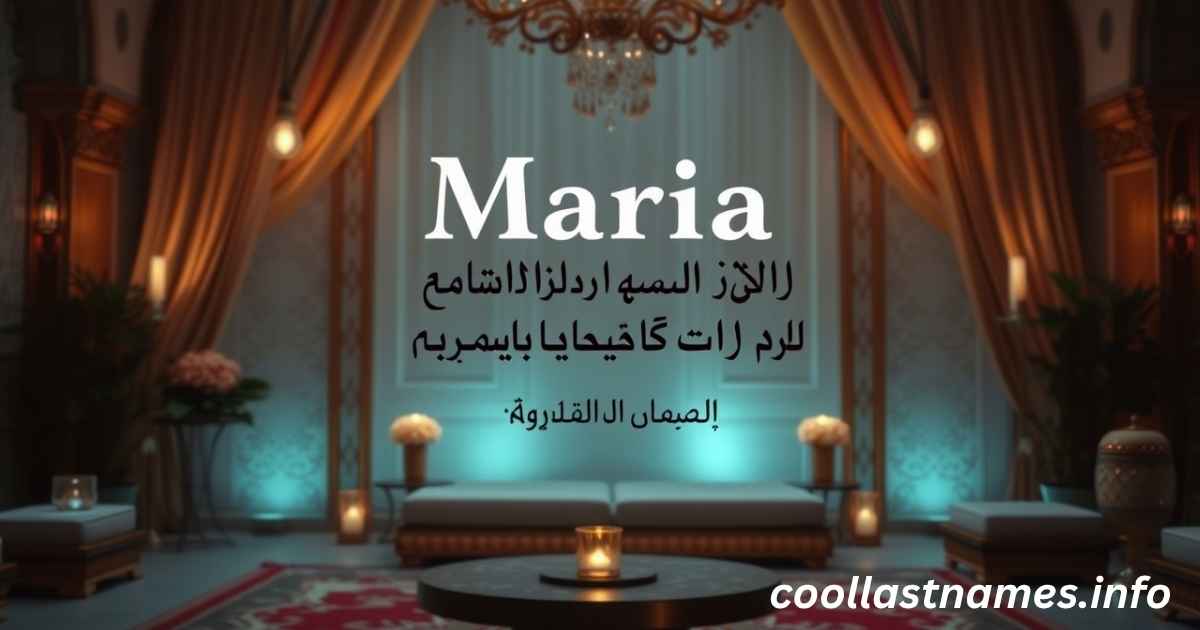 Maria meaning in Arabic, origin and popularity
